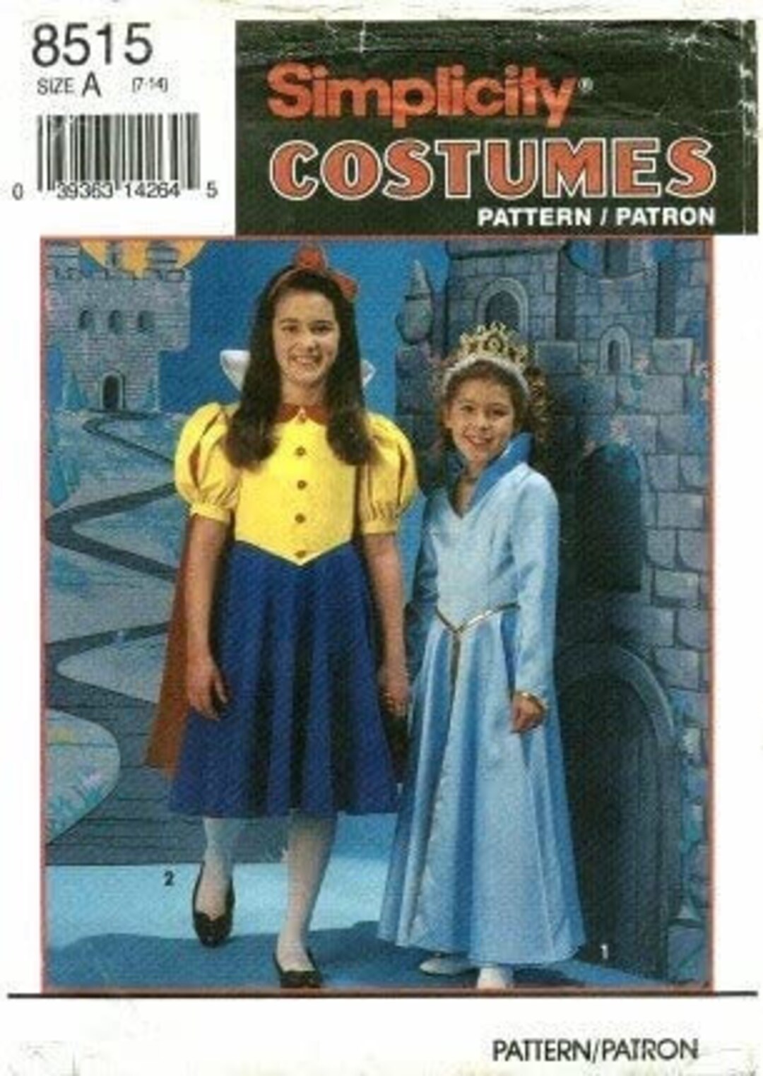 Simplicity Disney Princess Pattern 8515 Fairy Tale Snow White Princess ...