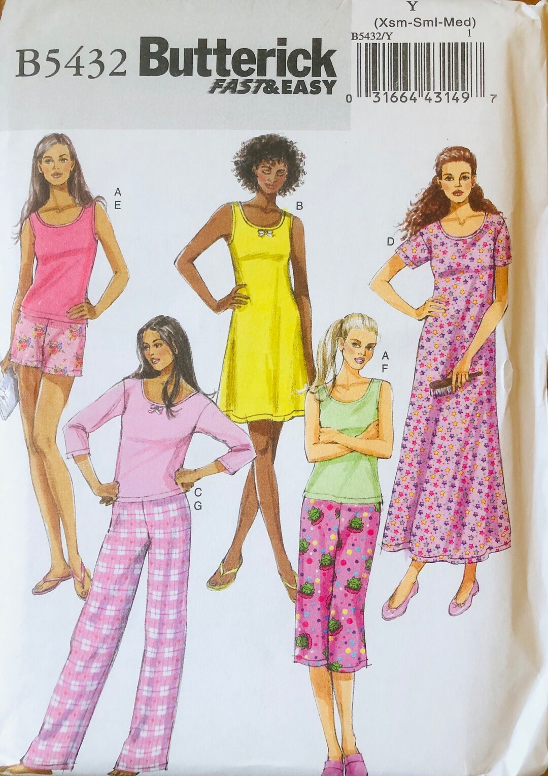 Butterick 5432 Easy Sewing Pattern Misses Camisole Tank Top - Etsy