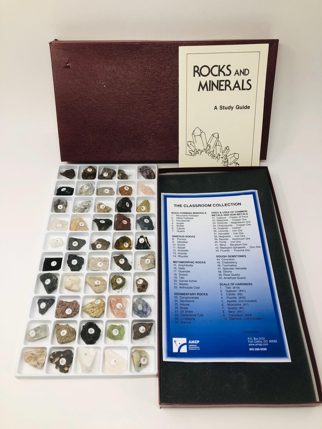 Classroom Collection of Rocks and Minerals Educational Geology 1985 ...