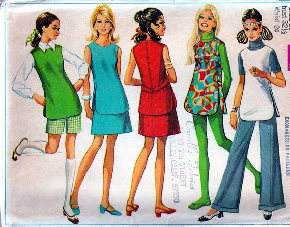 Retro 1960's Simplicity Pattern 8151 Flared Pants - Etsy