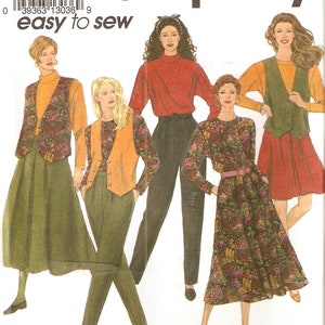Simplicity 8016 Misses Easy to Sew Flared Skirt in Two Lengths Lined ...