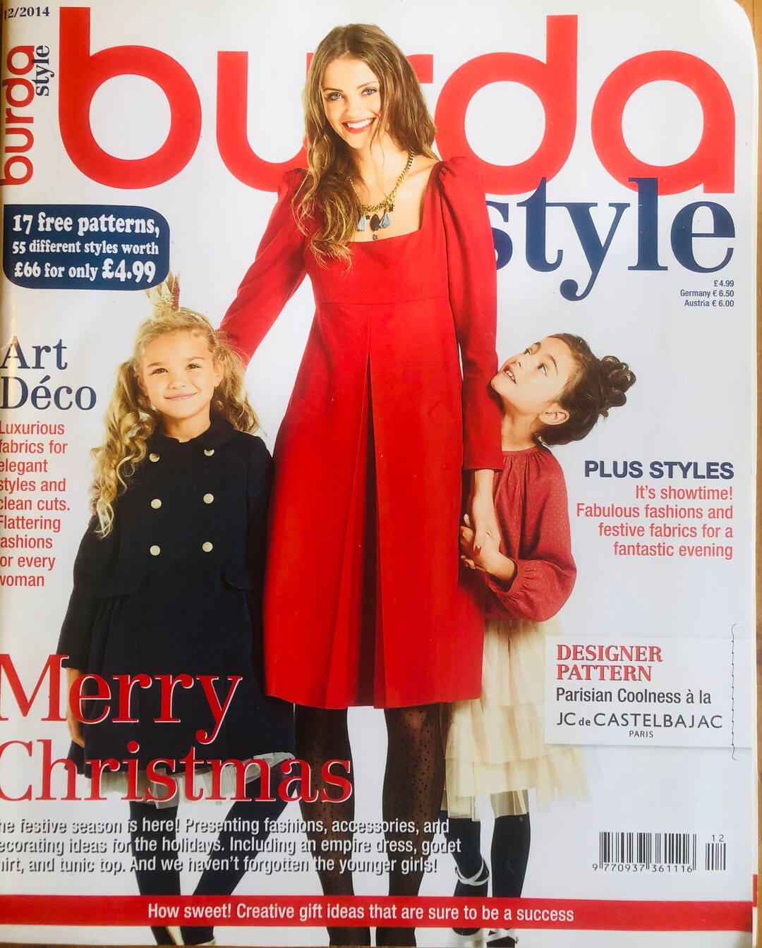 Burda Style Magazine December 2014 Includes Sewing Patterns for Empire ...