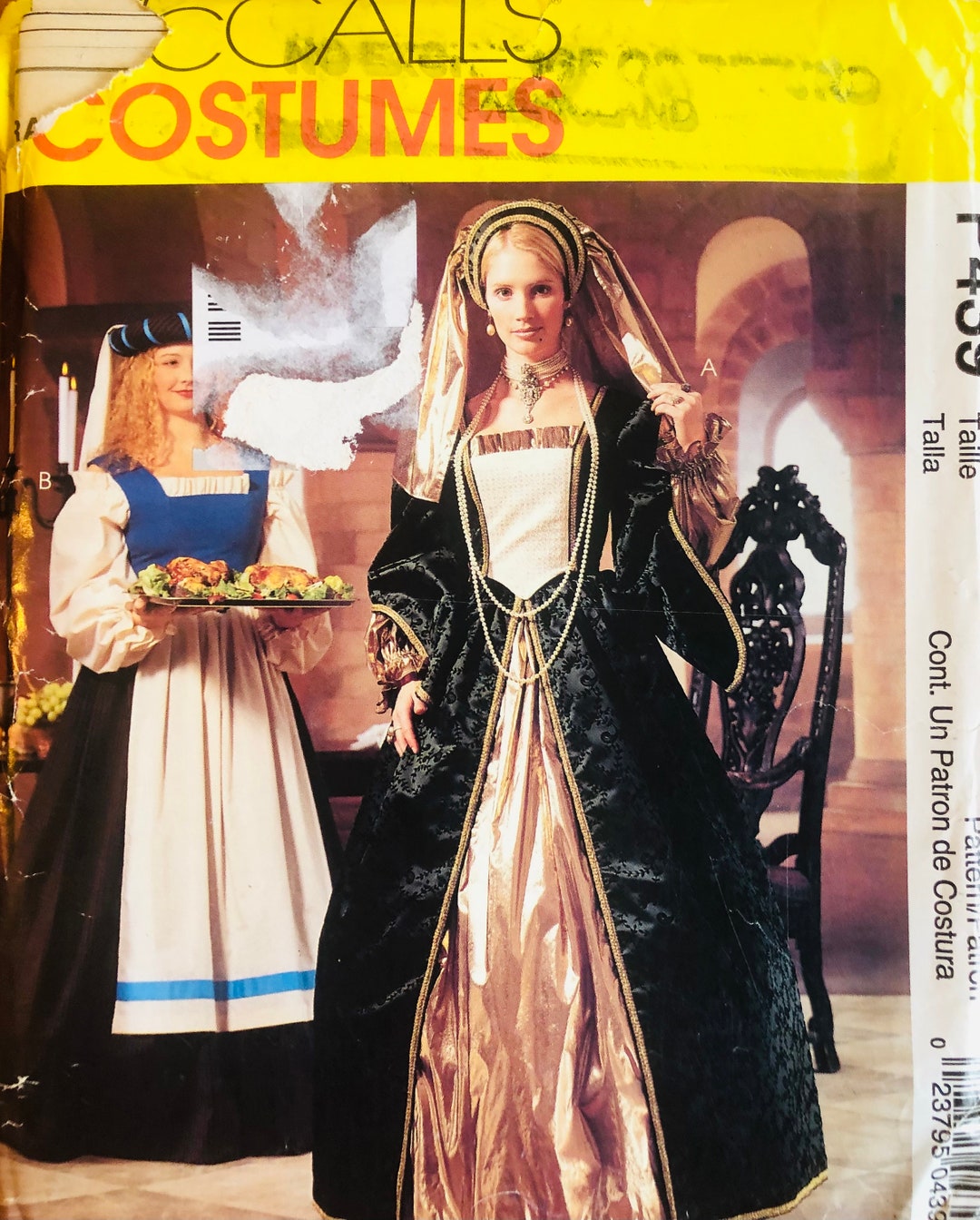 Renaissance Medieval Dress Pattern Cosplay Renfaire Peasant Blouse Long ...