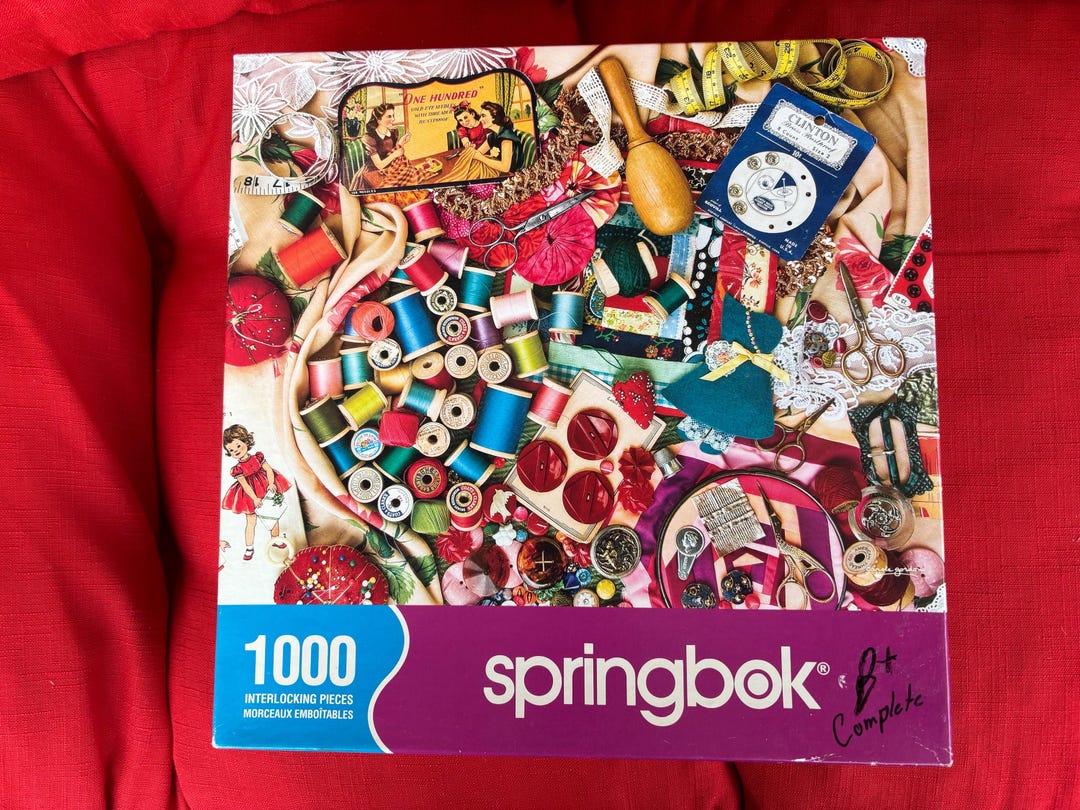 Springbok Puzzle Sew Sweet 1000 Piece Puzzle Vintage Sewing Notions ...