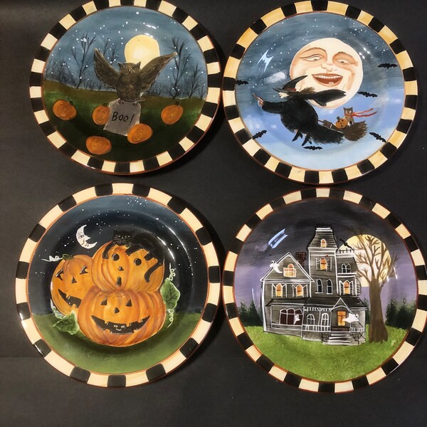 Halloween Plates - Etsy