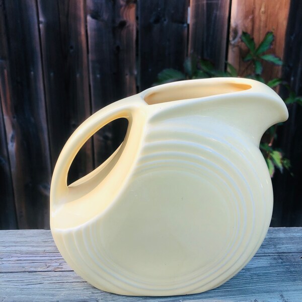 Yellow Ware Pitcher - Etsy
