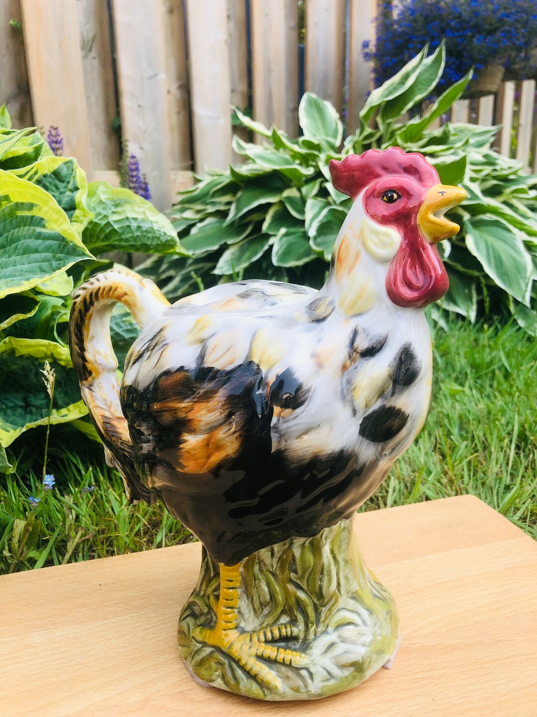 Calderone Chicken Rooster Teapot Ceramic Very Clean Vintage 1980s ...