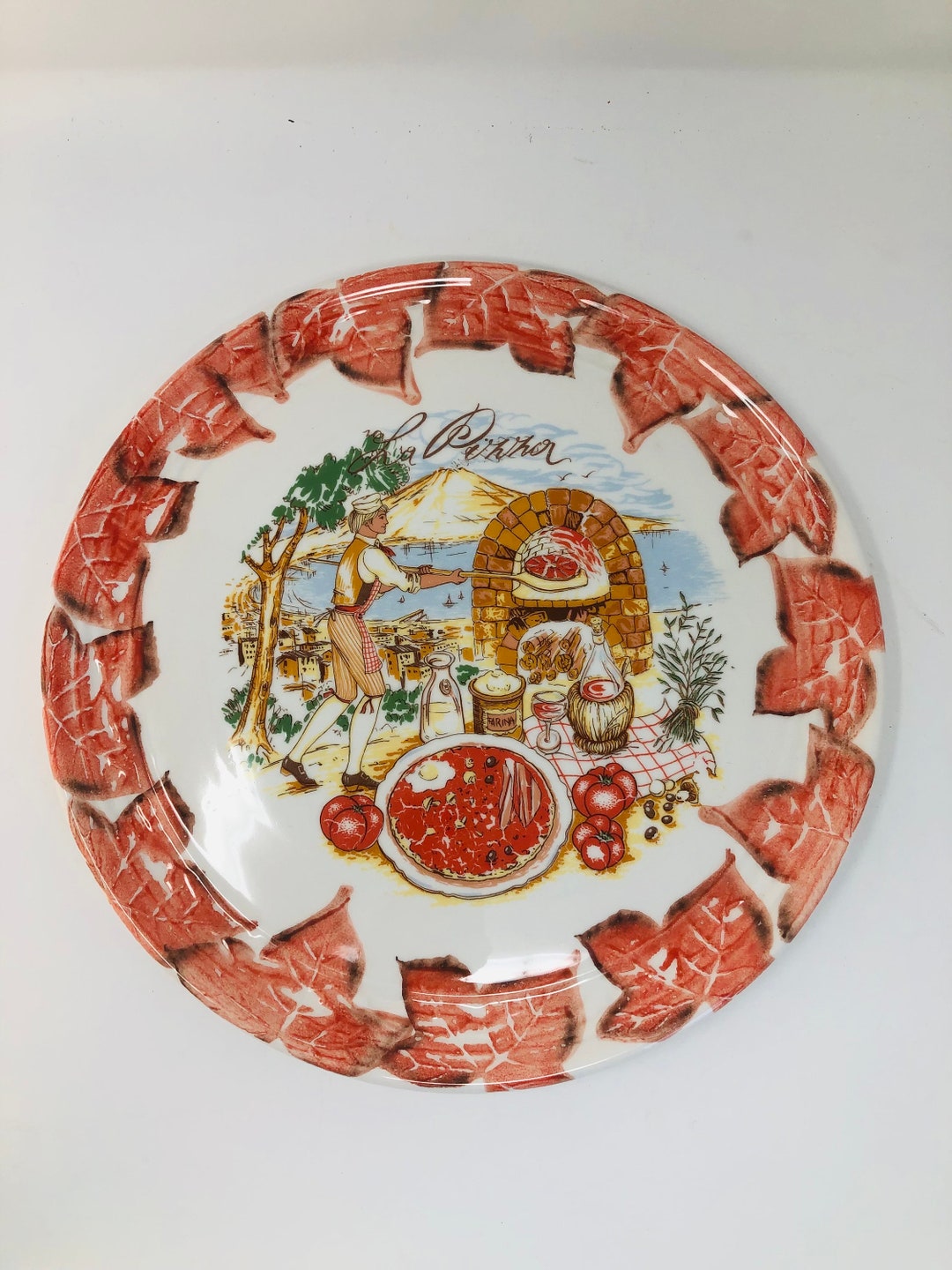 Varm Ceramica Pizza Plate Made in Italy 12 Round Plate High Gloss Hand ...
