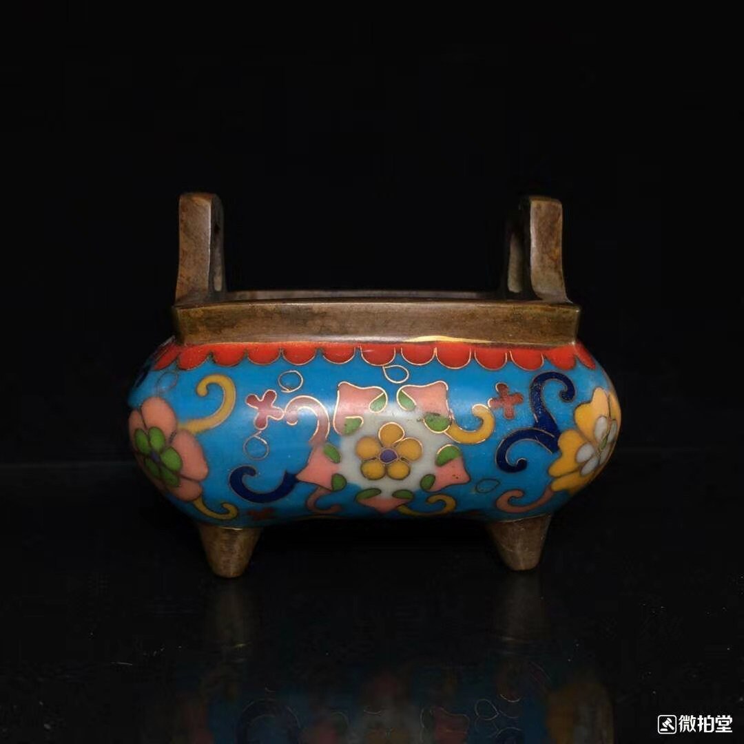 Old Chinese Cloisonne Incense Buner 纯铜景泰蓝香炉 - Etsy