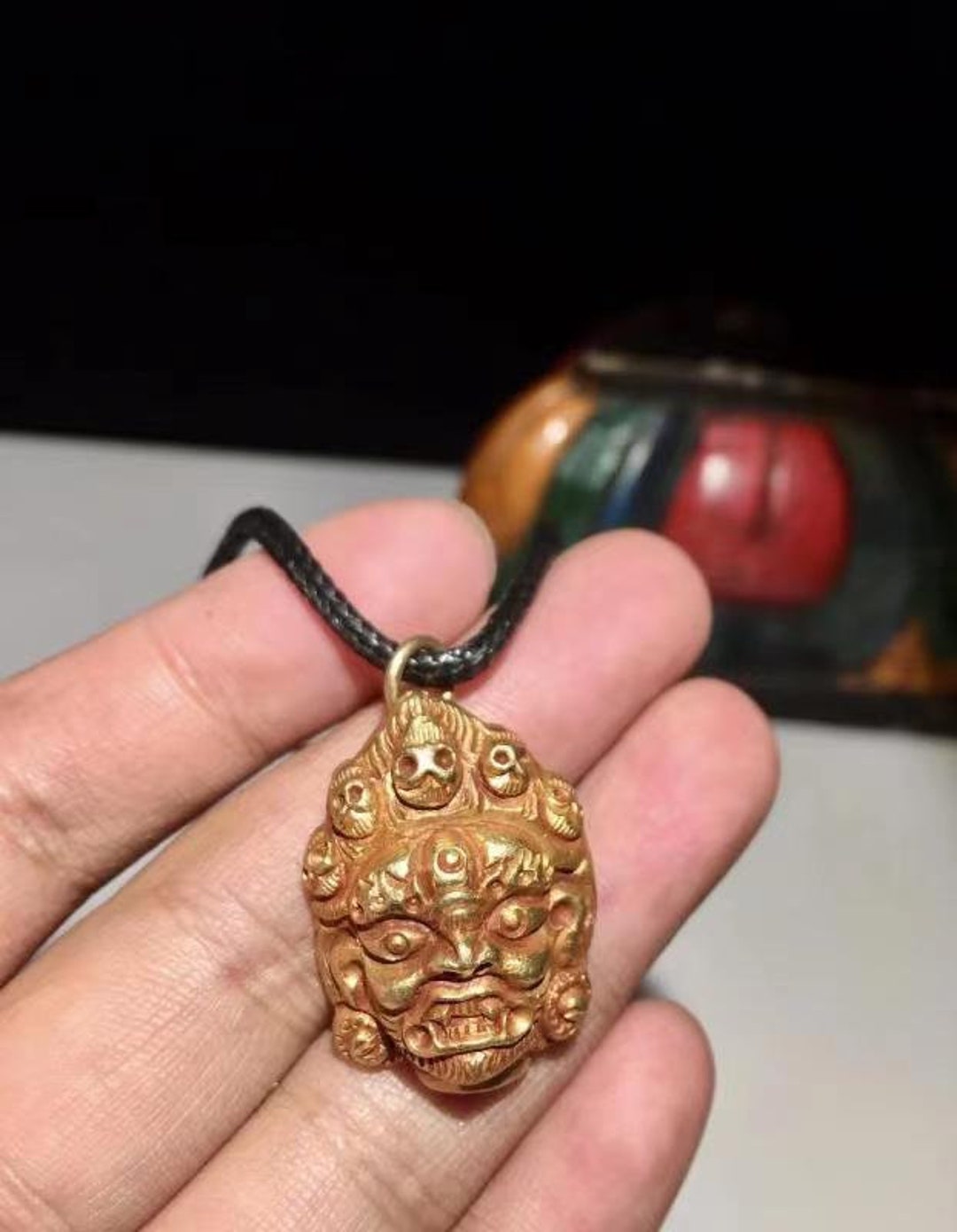Vintage Tibetan Pure Red Copper Esoteric Doctrine Angry Vajra Sutra ...