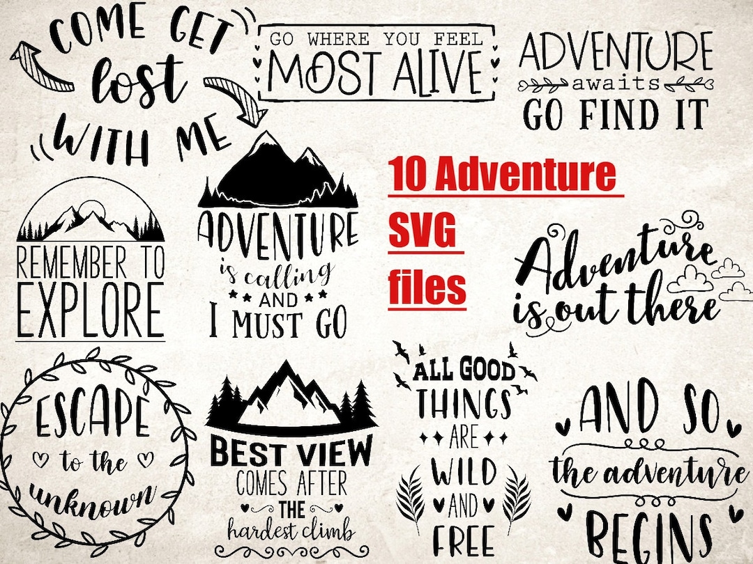 10 Adventure Themed SVG, PNG, EPS, Dxf Digital Download - Etsy