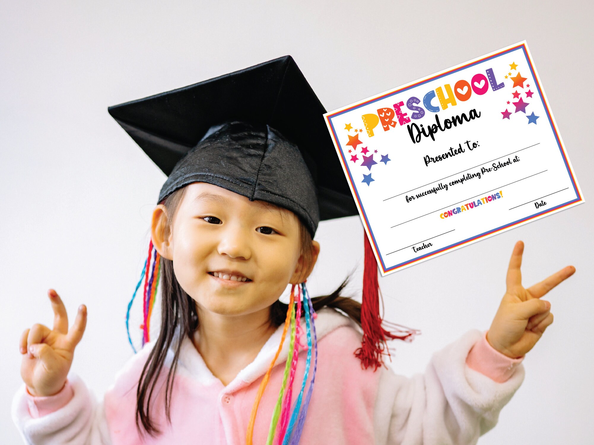 Preschool Graduation Diploma Certificate Printable, Preschool Graduate ...