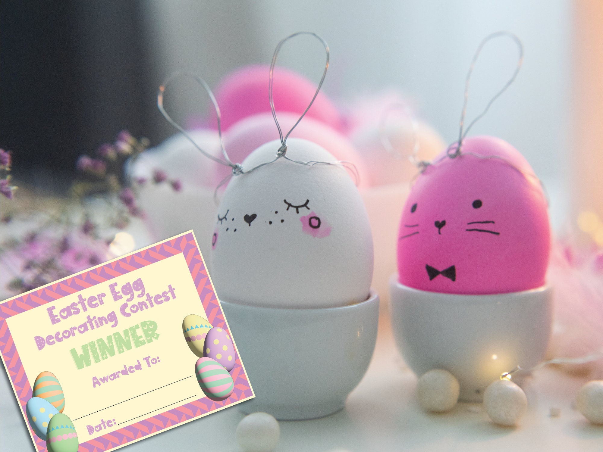 Easter Egg Decorating Contest Voting Ballots and Award Printable ...