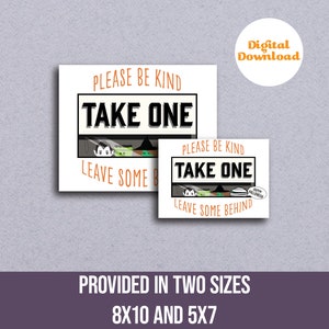 Printable Funny Please Take One Candy Halloween Sign for Trick - Etsy