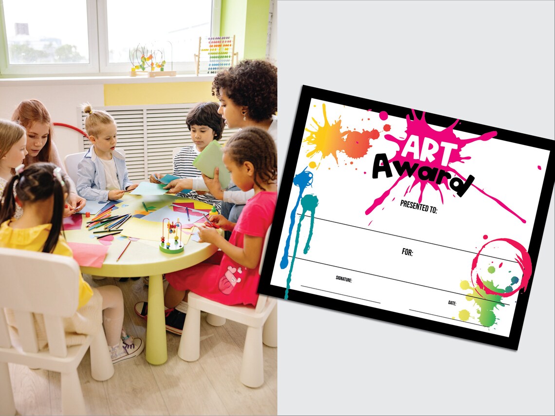Art Award Certificate Printable, Art Class or Student Art Exhibit ...