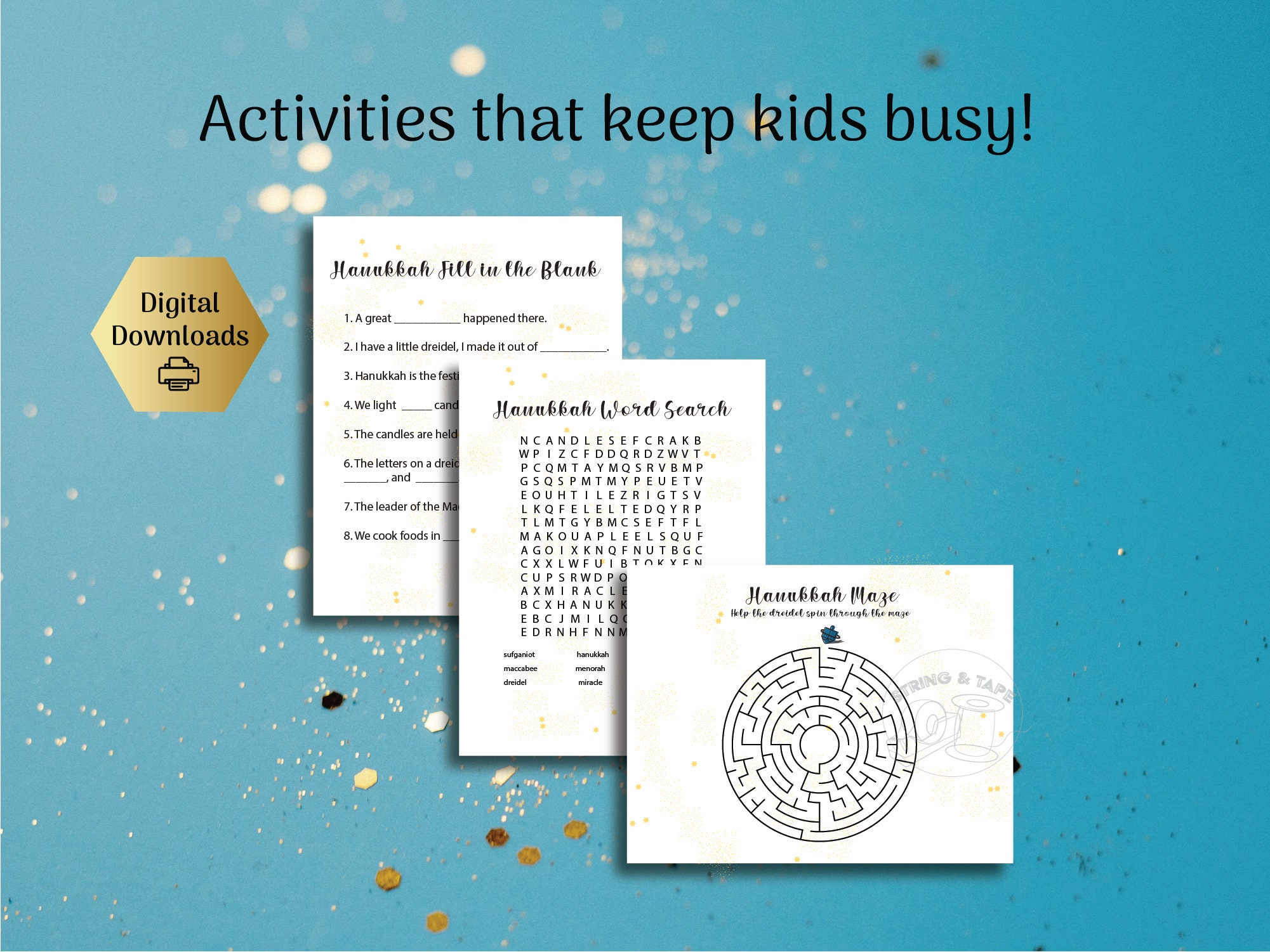 Printable Hanukkah Game and Activity Bundle for Kids - Etsy