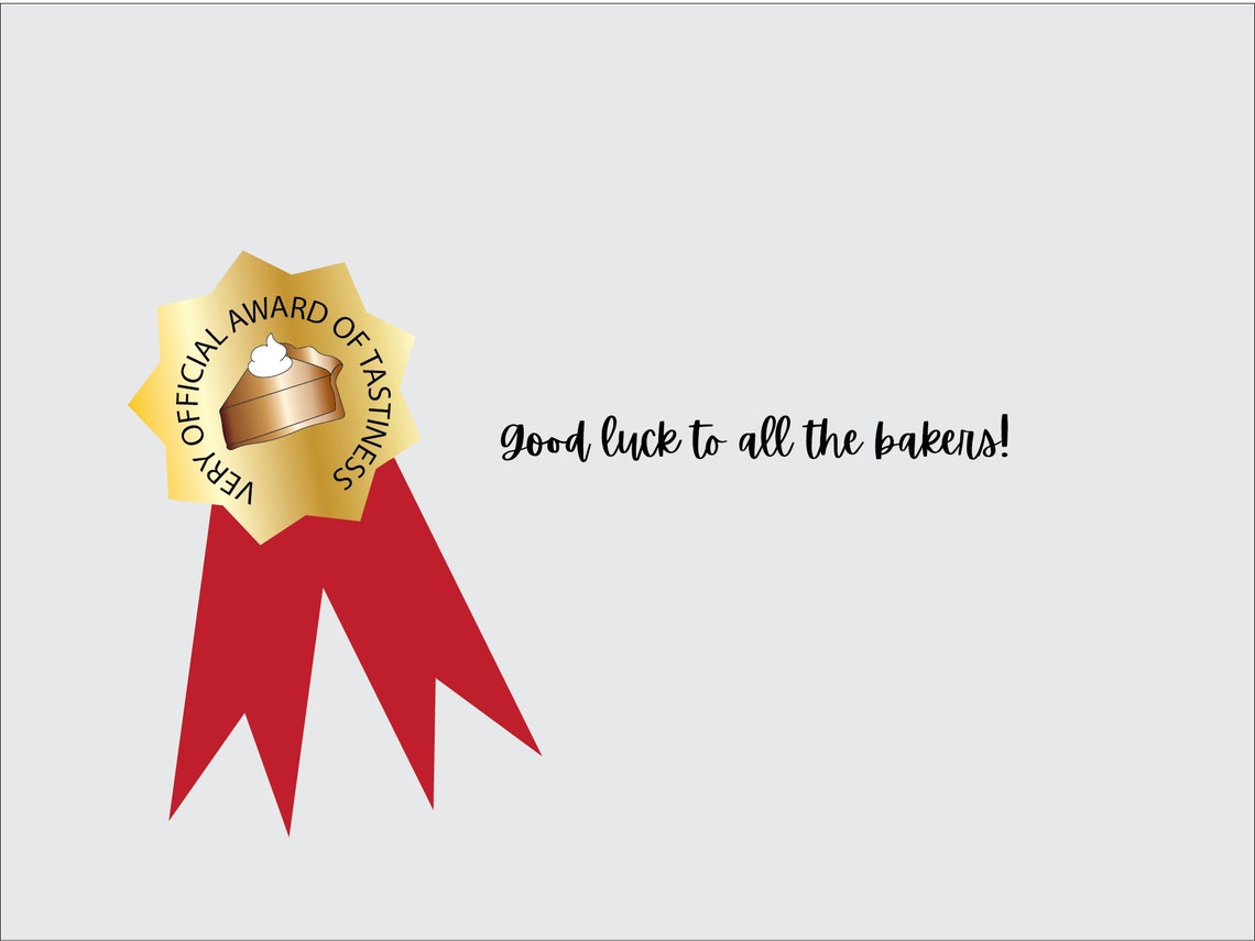 Pie Contest Ballots and Award Certificates Printable, Best Looking Best ...