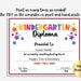 Kindergarten Graduation Diploma Certificate Printable, Kinder Graduate ...