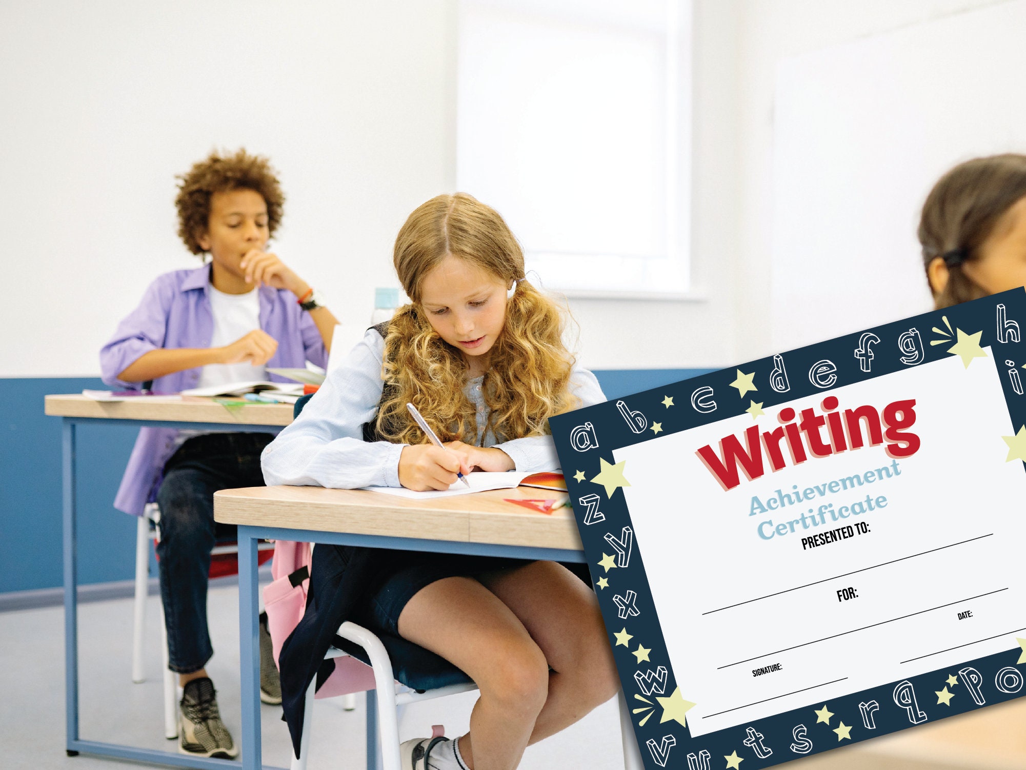 Writing Certificate Printable Template, Writer Achievement Certificate ...