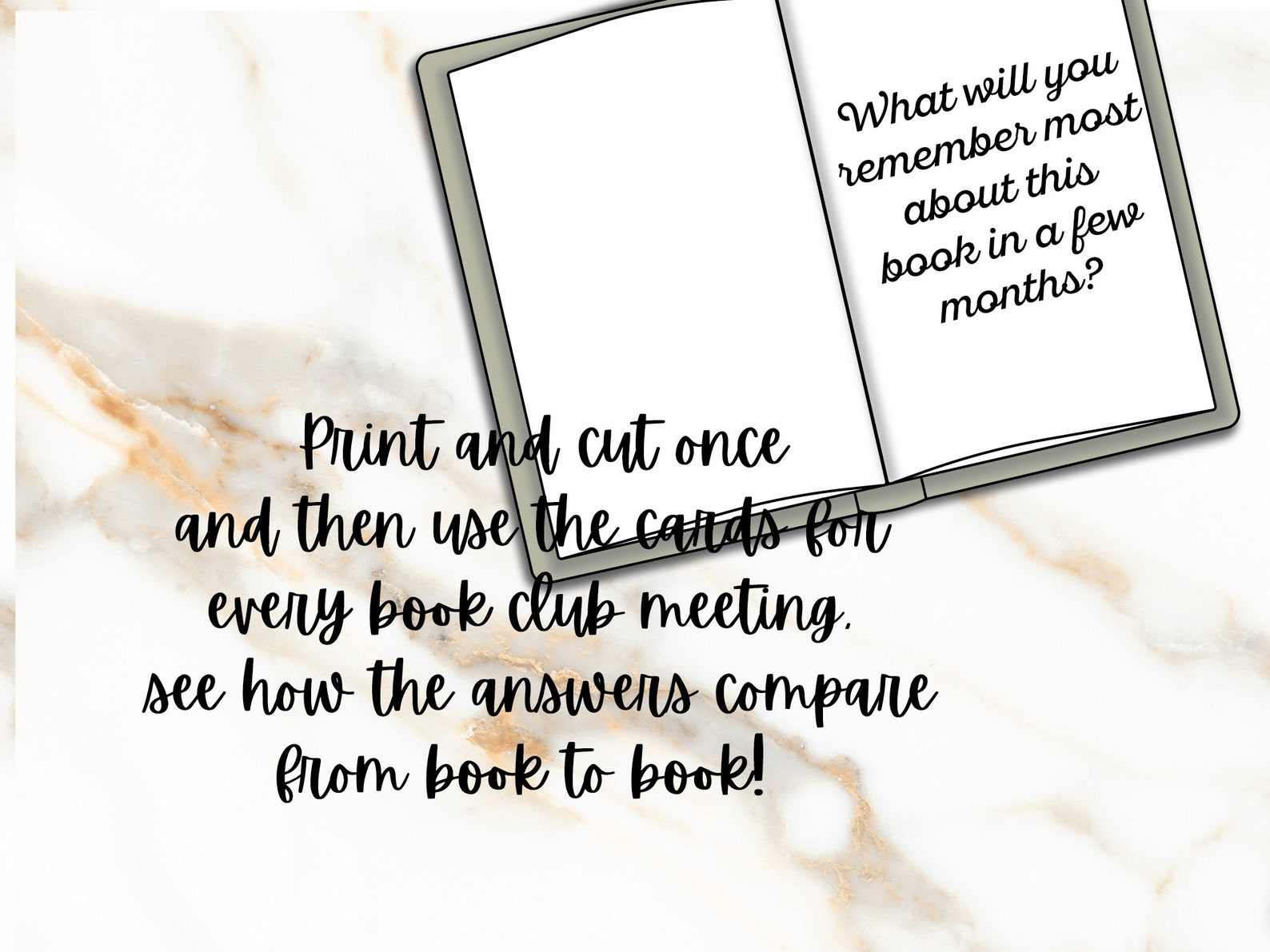 Printable Book Club Question Cards, Book Club Conversation Starters ...