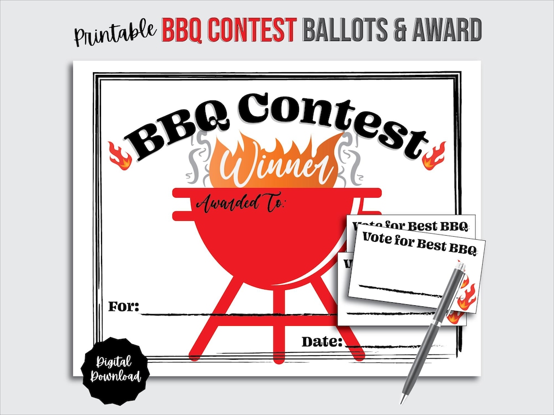 BBQ Contest Voting Pack: Crown the Grill Champ With Printable Awards - Etsy