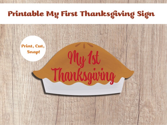 Printable My First Thanksgiving Photo Prop for Baby's 1st - Etsy