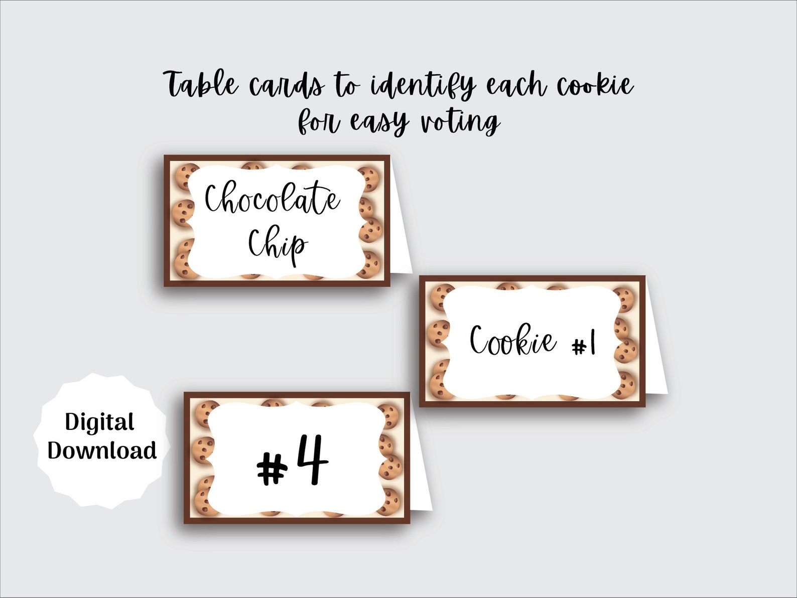 Cookie Baking Contest Voting Ballots and Awards Printable, Cookie Bake ...