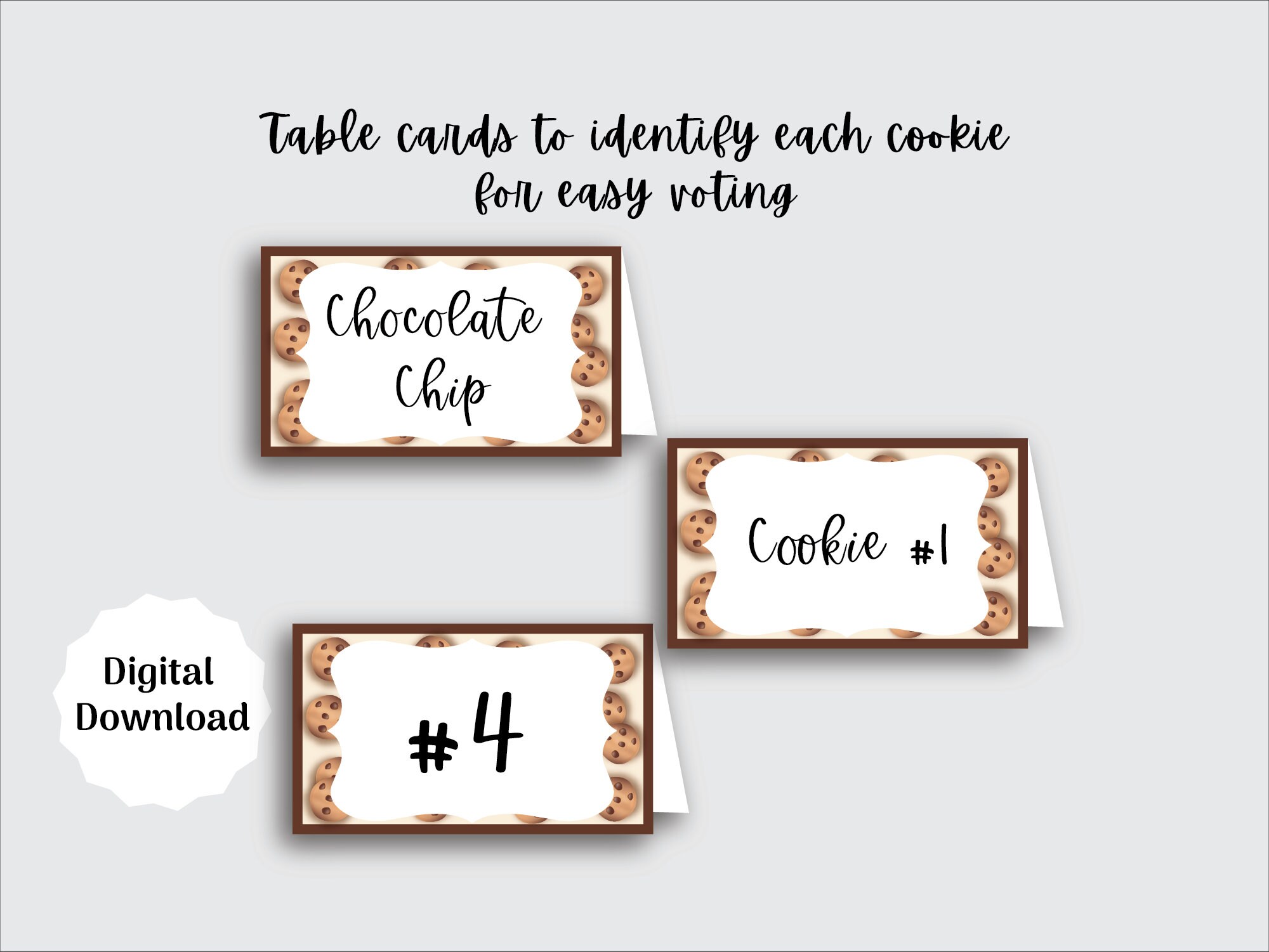 Cookie Baking Contest Voting Ballots and Awards Printable, Cookie Bake ...