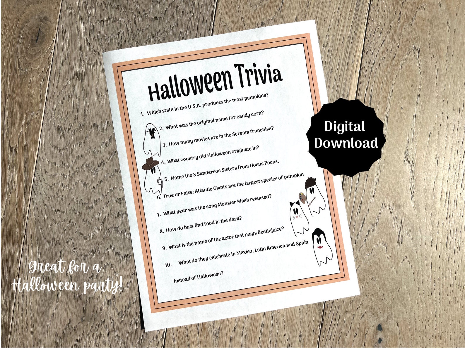 Halloween Costume Contest and Trivia Game Bundle; Great for Halloween ...