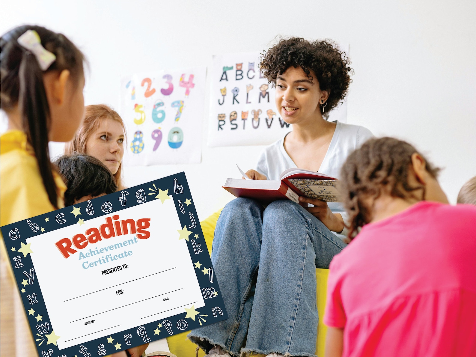 Reading Certificate Template, Award of Recognition, Editable PDF ...