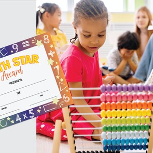 Math Star Certificate Template, Math Star Award of Recognition ...