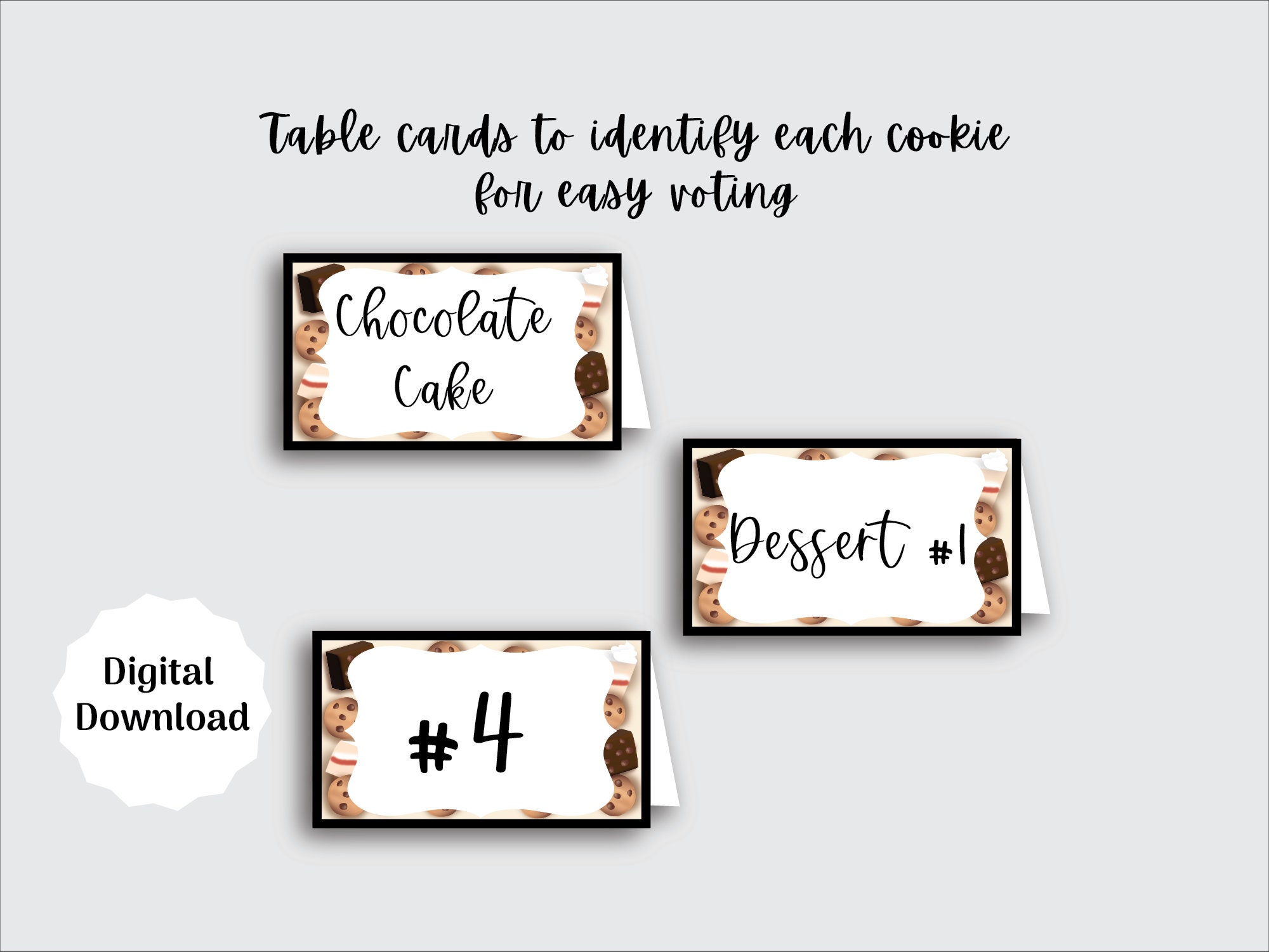 Dessert Contest Voting Ballots and Awards, Bake off Winner Certificates ...