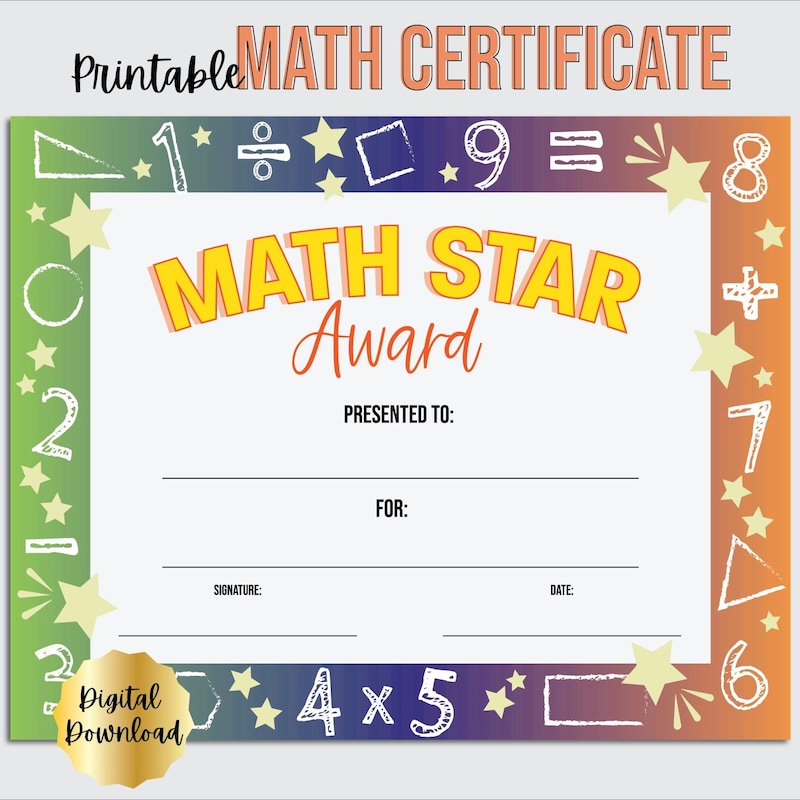 Award Certificate - Etsy