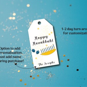 Printable Happy Hanukkah Gift Tag Labels for Friends and Family ...
