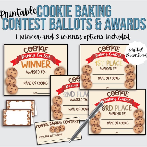 Baking Contest Score Sheet - Etsy