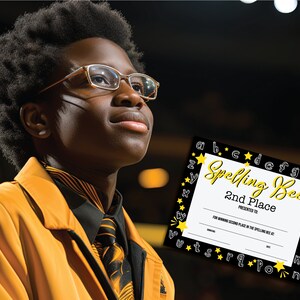 Spelling Bee Certificate Printable Template, Spelling Bee Competition ...