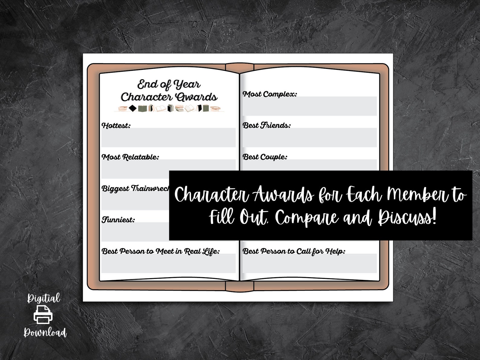 Book Club Bundle Printable, Book Club Questions and Conversation ...