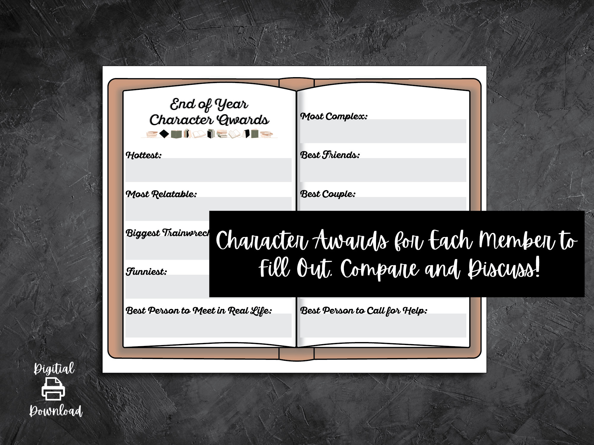 Book Club Bundle Printable, Book Club Questions and Conversation ...