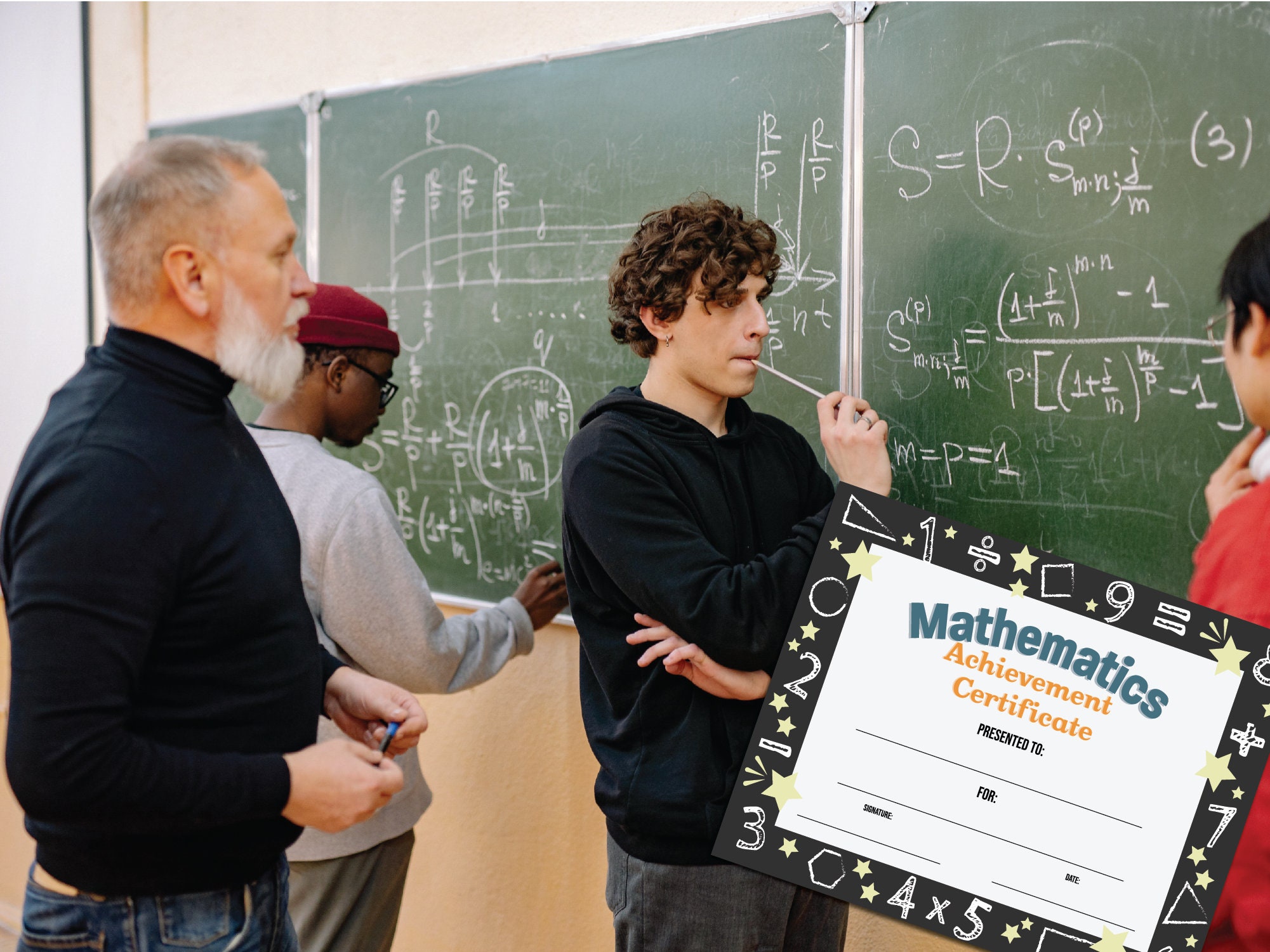 Math Certificate Award of Recognition Template, Editable PDF Digital ...