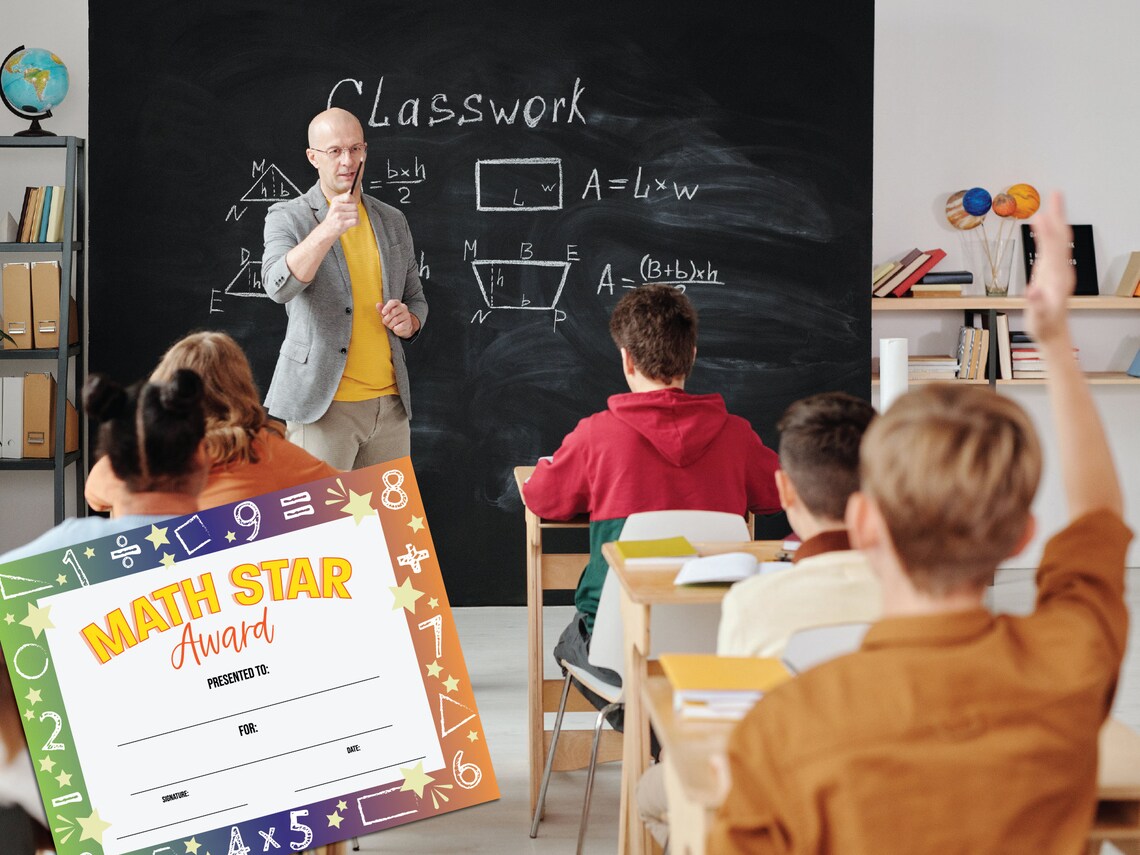 Math Star Certificate Template, Math Star Award of Recognition ...