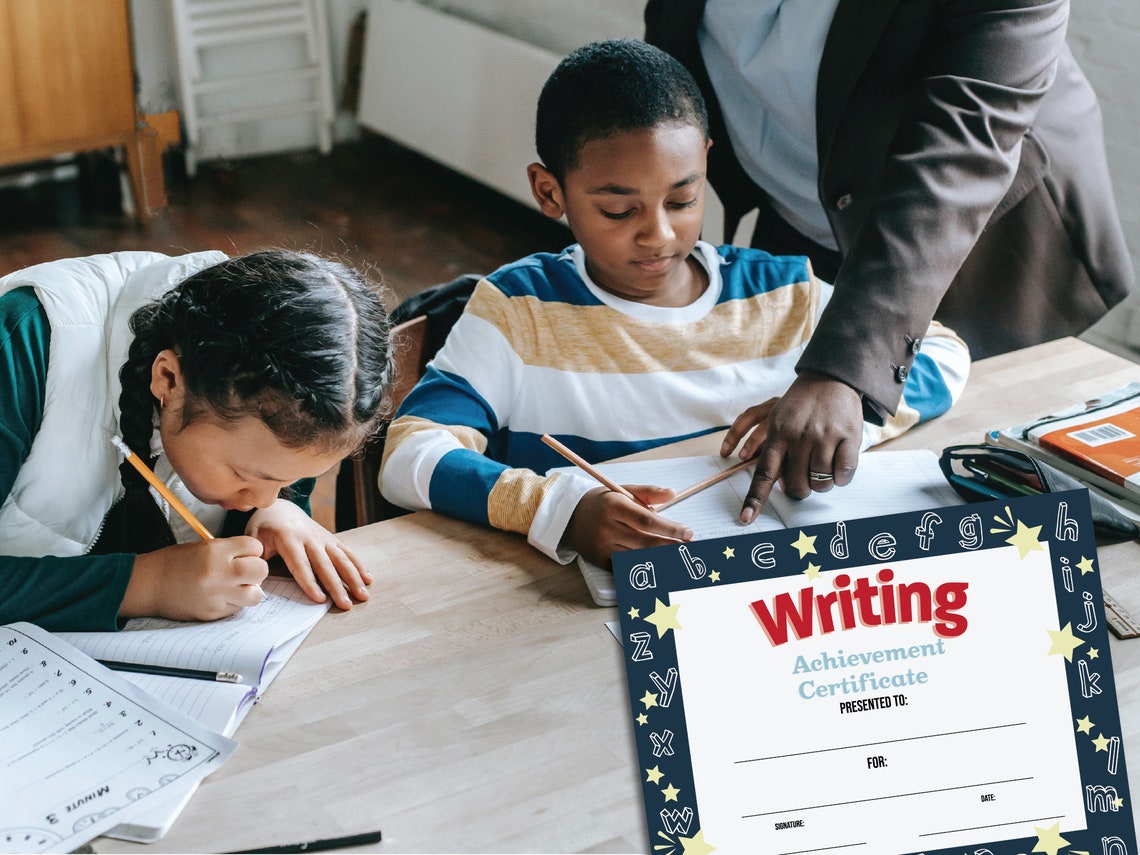 Writing Certificate Printable Template, Writer Achievement Certificate ...