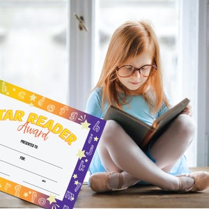 Reading Certificate, Star Reader Award of Recognition, Classroom Award ...