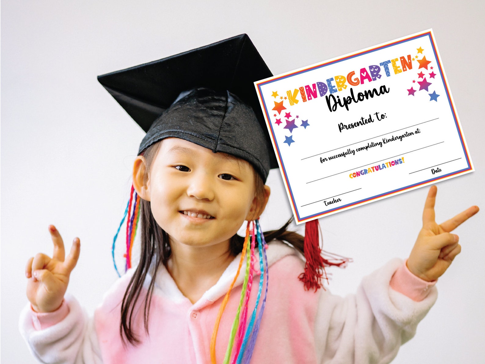 Kindergarten Graduation Diploma Certificate Printable, Kinder Graduate ...