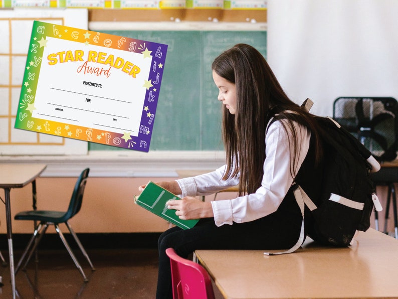 Reading Certificate, Star Reader Award of Recognition, Classroom Award ...