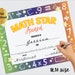Math Star Certificate Template, Math Star Award of Recognition ...