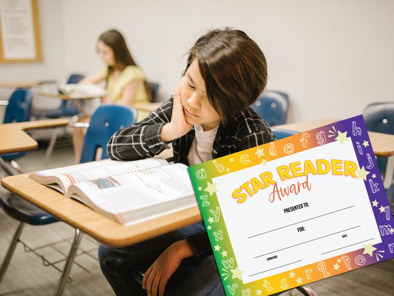 Reading Certificate, Star Reader Award of Recognition, Classroom Award ...