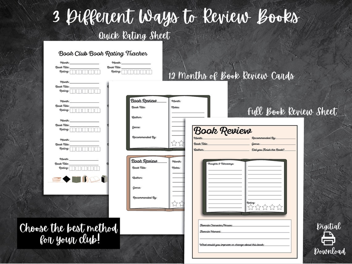Book Club Bundle Printable, Book Club Questions and Conversation ...