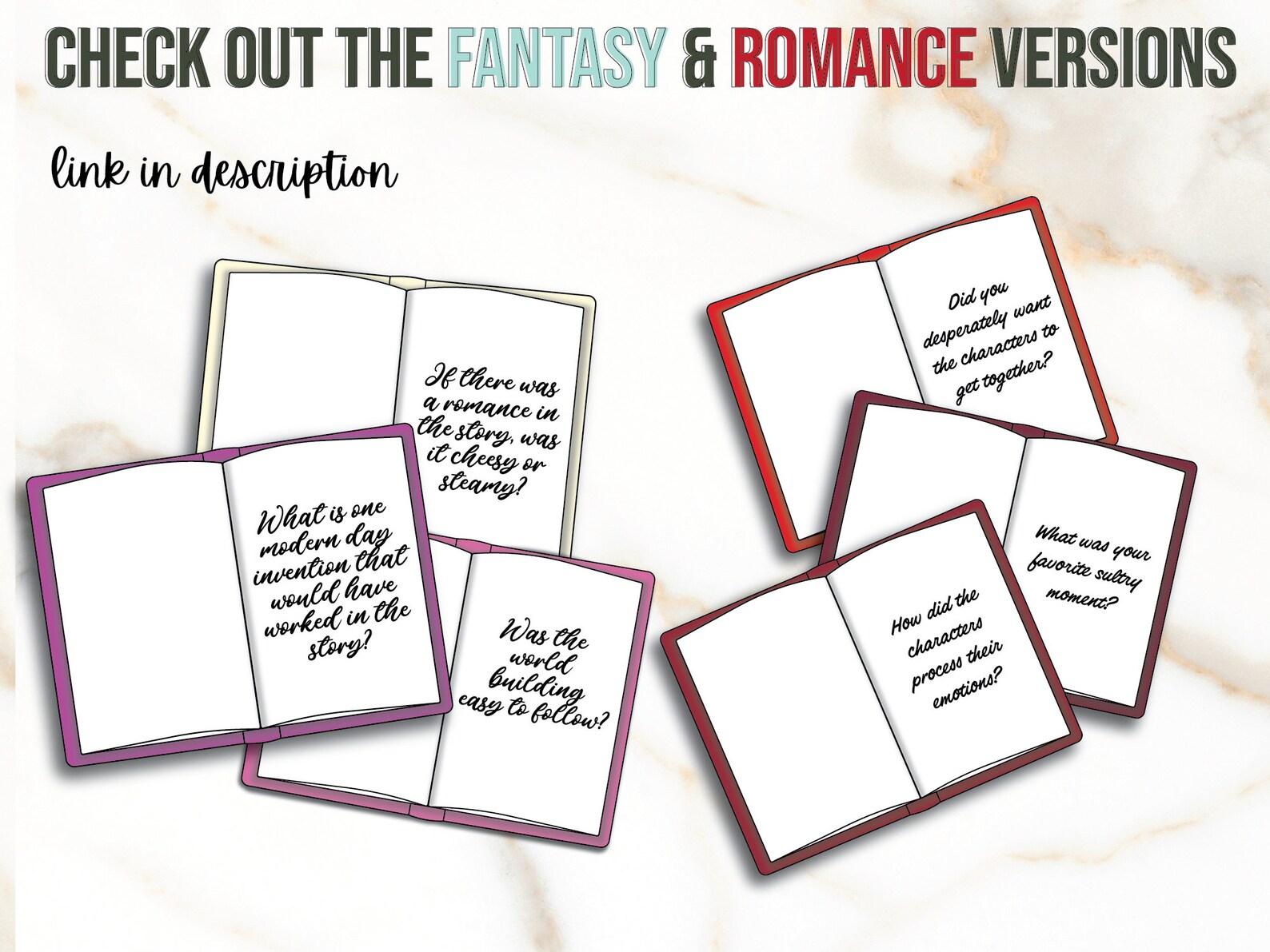 Book Club Question Cards Printable, Book Club Conversation Starters ...