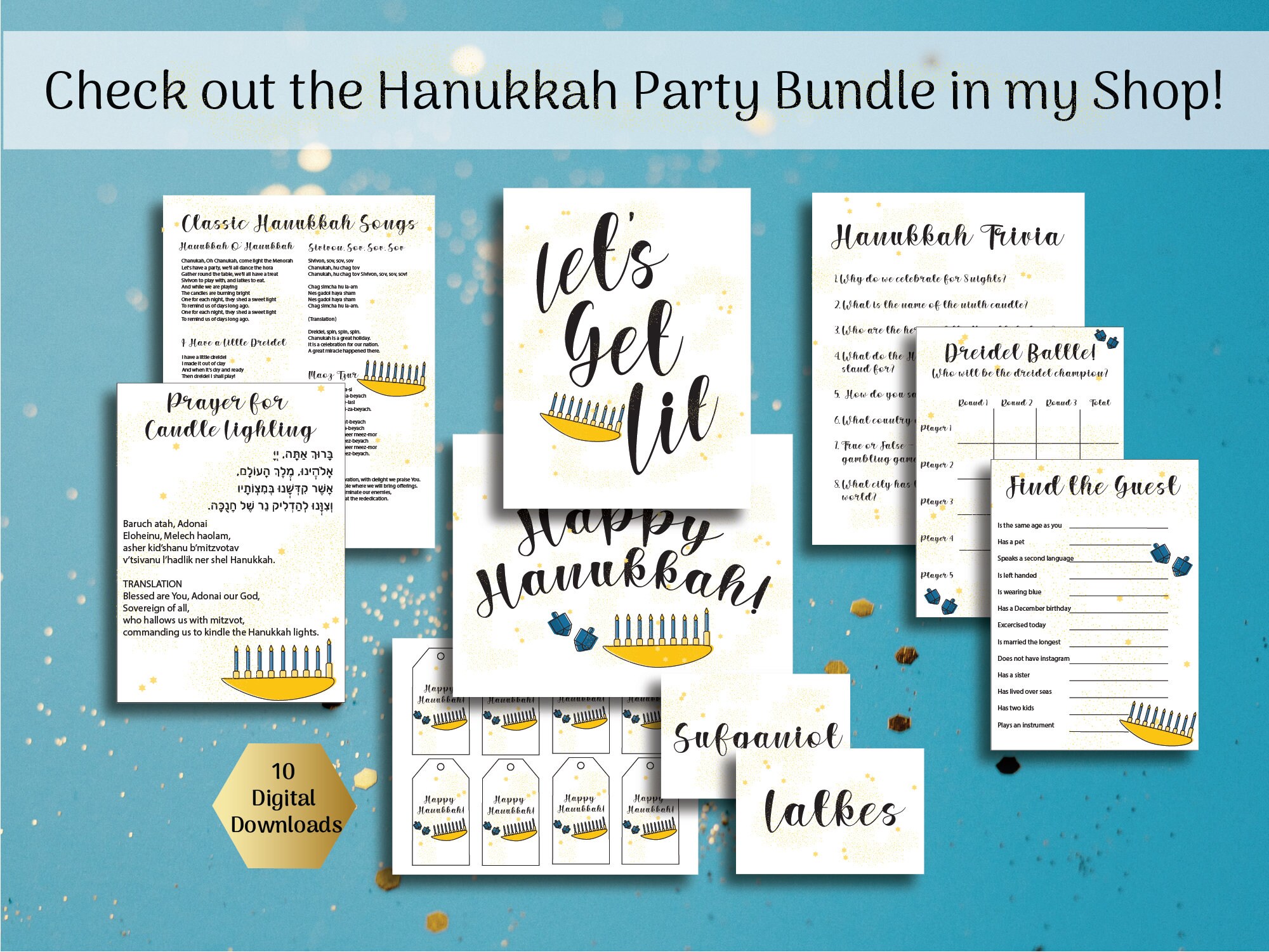 Printable Hanukkah Game and Activity Bundle for Kids - Etsy