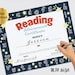Reading Certificate Template, Award of Recognition, Editable PDF ...